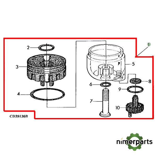 RE51650 - VASO DECANTACION FILTRO GASOIL JOHN DEERE - Nimerparts ...