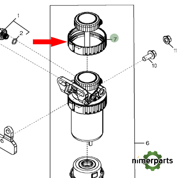 RE526834 - JUEGO TUERCA FILTRO GASOIL JOHN DEERE - Nimerparts ...