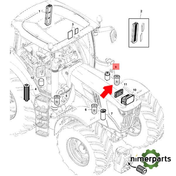 RE541746 - Fuel filter Kit Gasoil 6000 -R Original John Deere ...