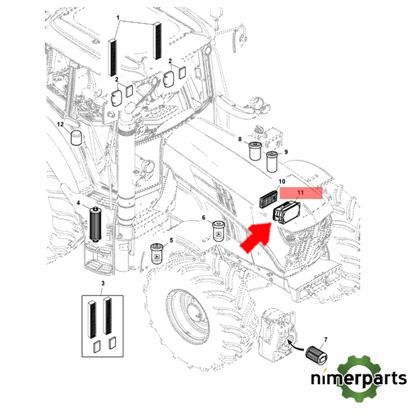 AL215055 - FILTRO DE AIRE MOTOR SERIES 6M Y 6R 4 CILINDROS ORIGINAL ...