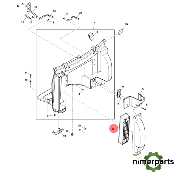 AL220527 - Rear Air Filter Series 6R Original John Deere. - Nimerparts ...