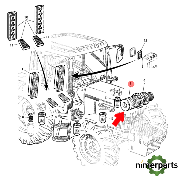 AL78223 - CARTUCHO DE FILTRO DE AIRE MOTOR EXTERIOR ORIGINAL JOHN DEERE ...