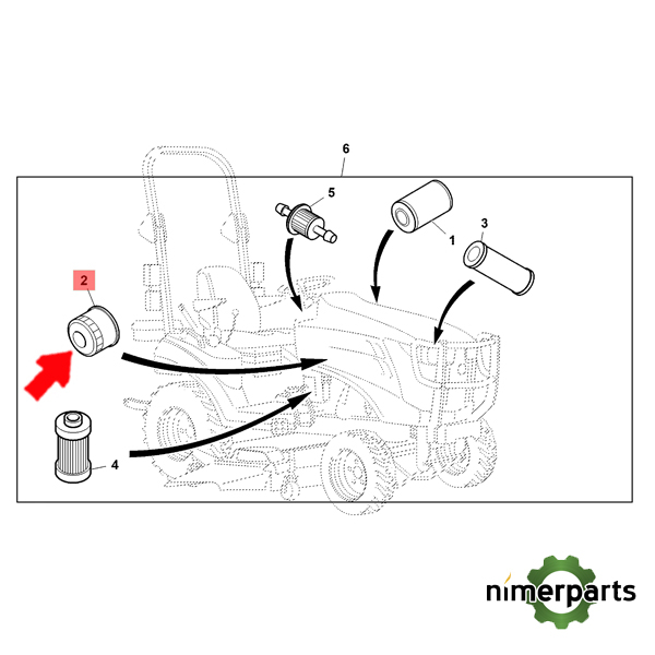 M806418 - John Deere Motor Oil Filter - Nimerparts - Spare parts John Deere
