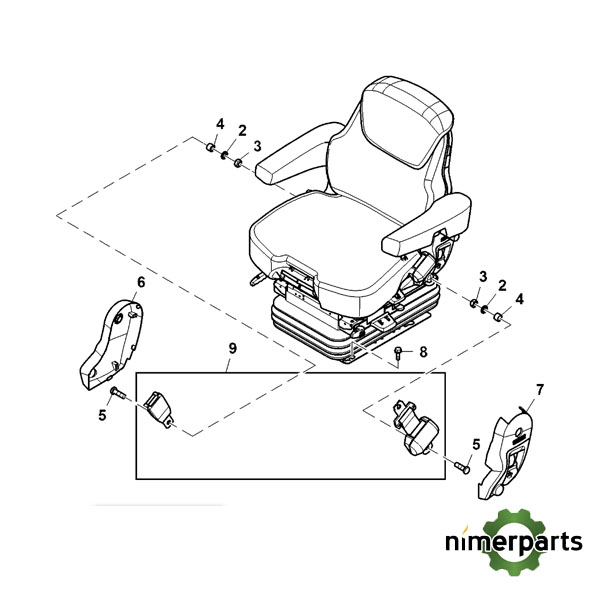 BL16318 - ASIENTO NEUMÁTICO PREMIUM MSG95 AL/741 ORIGINAL JOHN DEERE ...