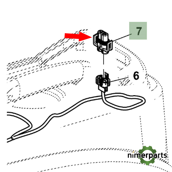 57M7344 - CONECTOR LAMPARA FARO LABOR JOHN DEERE - Nimerparts ...
