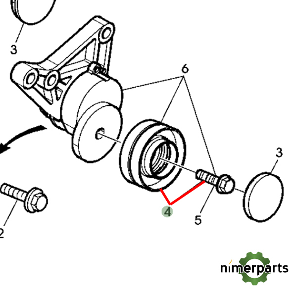 AL157593 - RODILLO TENSOR CORREA ALTERNADOR ORIGINAL JOHN DEERE ...