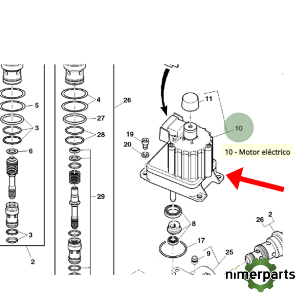 AL181805 - MOTOR REGLAJE ELEVADOR 6000 ORIGINAL JOHN DEERE - Nimerparts ...