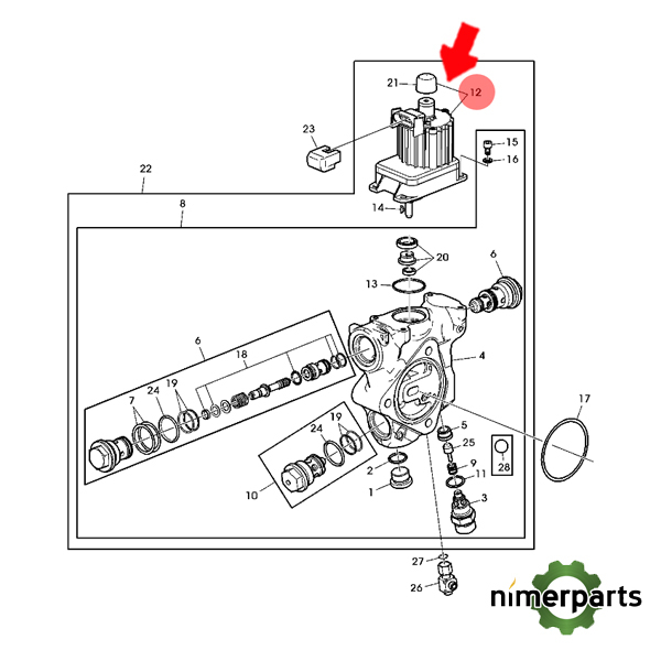 AL181805 - MOTOR REGLAJE ELEVADOR 6000 ORIGINAL JOHN DEERE - Nimerparts ...