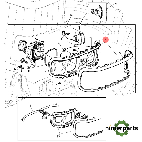 AL181666 - BASTIDOR FAROS 6030 PREMIUM ORIGINAL JOHN DEERE - Nimerparts ...