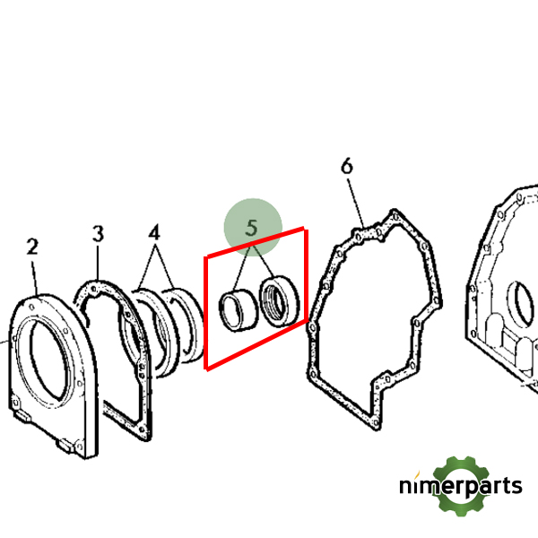 AR49025 - Reten Front crankshaft John Deere - Nimerparts - Spare parts ...