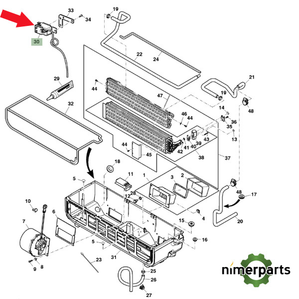 AZ50486 - Thermostat A/AC 6020 John Deere - Nimerparts - Spare parts ...