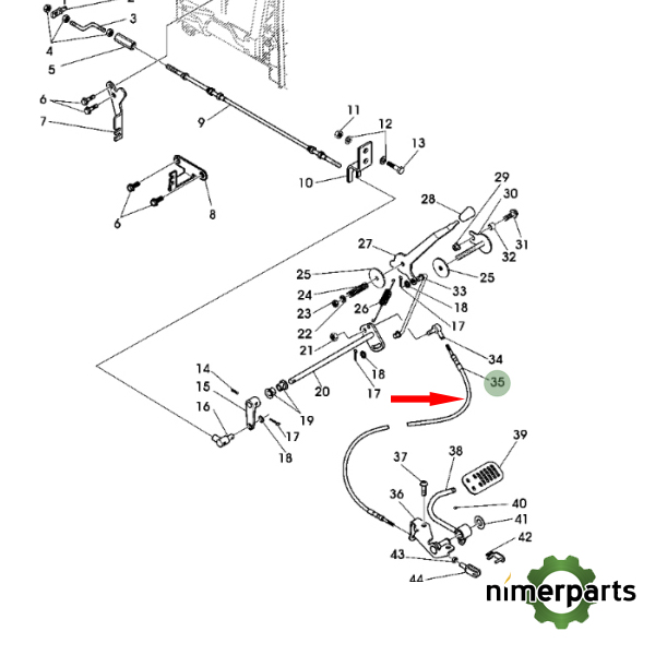 ER200555 - ACCELERATOR PEDAL 5015 JOHN DEERE - Nimerparts - Spare parts ...