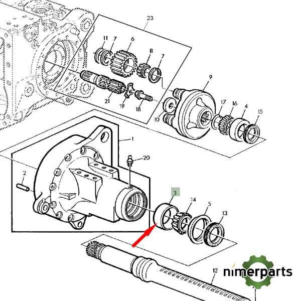 L154620 - PALIER 6620 JOHN DEERE - Nimerparts - Spare parts John Deere