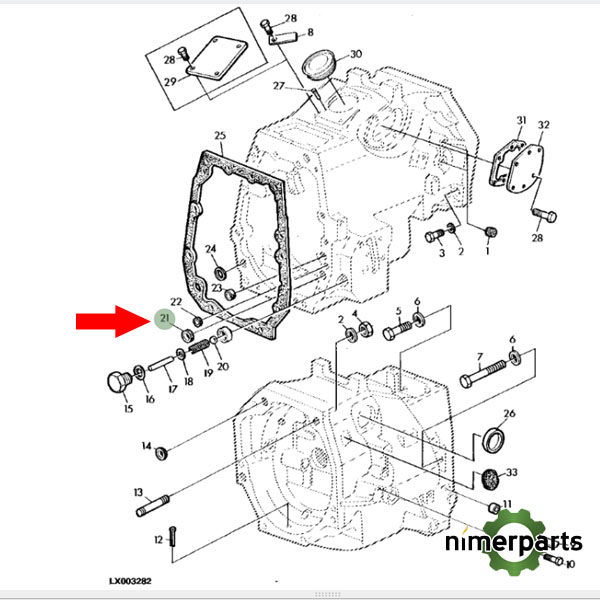 L40966 - Rub - Nimerparts - Spare parts John Deere