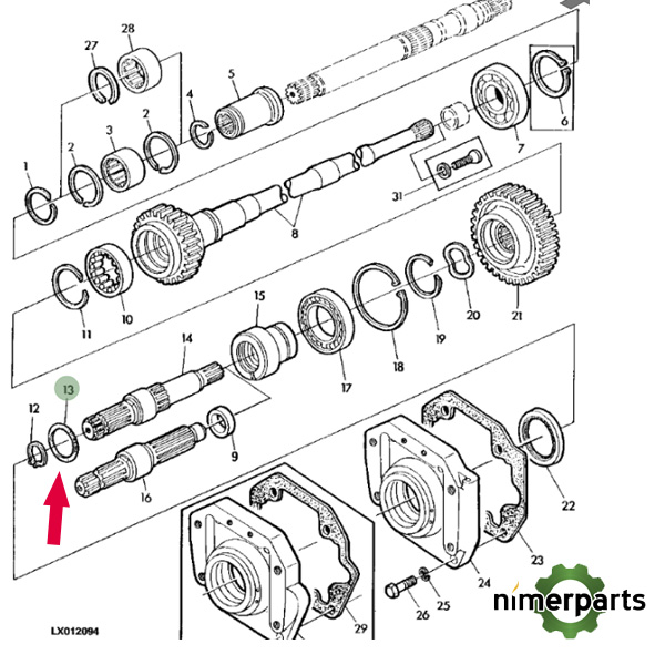 P50631 - TDF John Deere Ring - Nimerparts - Spare parts John Deere
