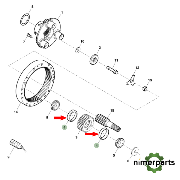 R110459 - JOHN DEERE TRACK TRACK - Nimerparts - Spare parts John Deere