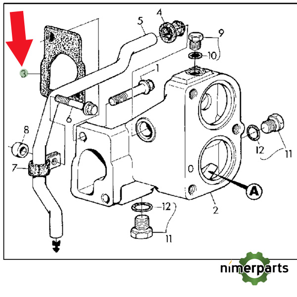 R123345 - JUNTA CAJA TERMOSTATO ORIGINAL JOHN DEERE - Nimerparts ...