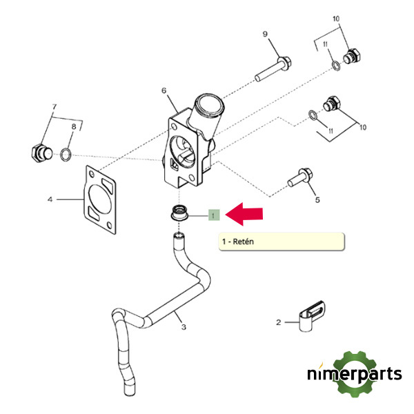 R123226 - Reten Original thermostat lid John Deere - Nimerparts - Spare ...