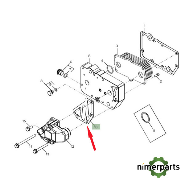 R501428 - JUNTA ENFRIADOR 5010 6 7010 JOHN DEERE - Nimerparts ...