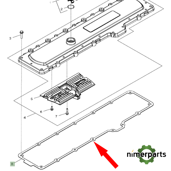 R527884 - JUNTA TAPA BALANCINES 8030 JOHN DEERE - Nimerparts John Deere ...