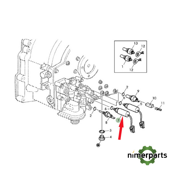 RE212876 - SENSOR Pressure Oil Transmission John Deere - Nimerparts ...