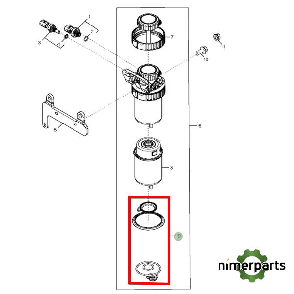 RE516553 - JUEGO GOMAS FILTRO GASOIL JOHN DEERE - Nimerparts ...