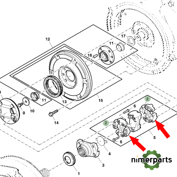 RE52347 - CRUCETA CARDAN TRANSMISIÓN 68 7020 JOHN DEERE - Nimerparts ...