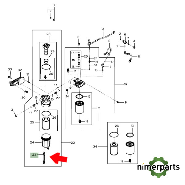 RE532949 - SENSOR HUMEDAD F.GASOIL 8030 JOHN DEERE - Nimerparts ...