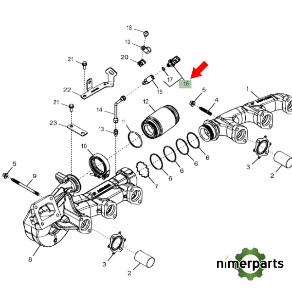 RE542461 - SENSOR PRESION COLECTOR ESCAPE JOHN DEERE - Nimerparts ...