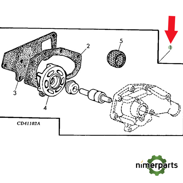 RE62658 - JUEGO REPARACION BOMBA AGUA SR.20 30 35 ORIGINAL JOHN DEERE ...