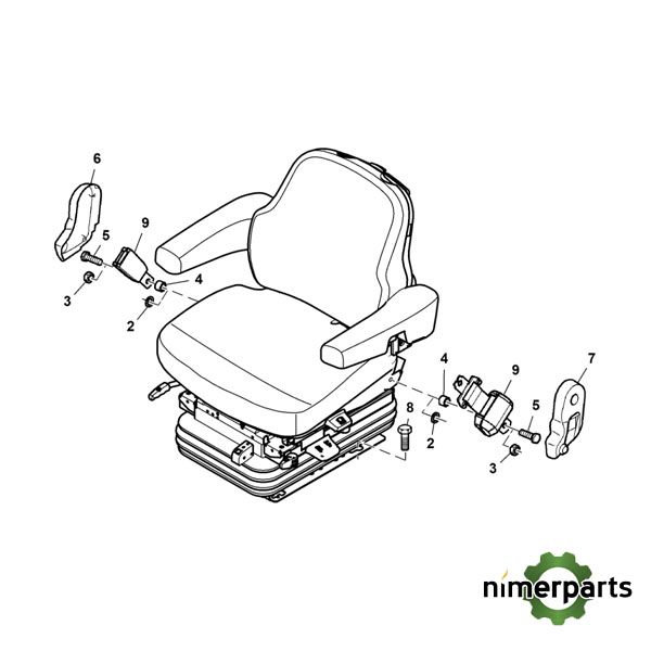 BL16299 - Premium Pneumatic Seat MSG95 GL/731 John Deere - Nimerparts ...