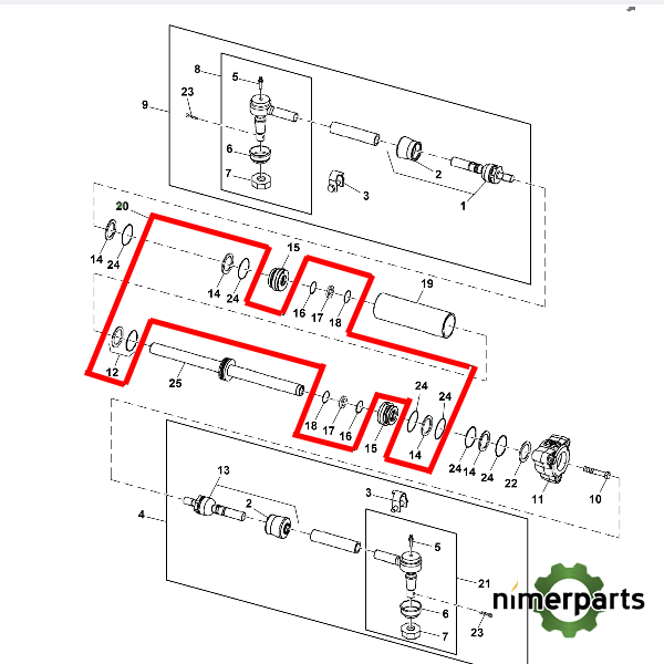 AHC16372 - JUEGO GOMAS DIRECCIÓN 7010 20 JOHN DEERE - Nimerparts ...