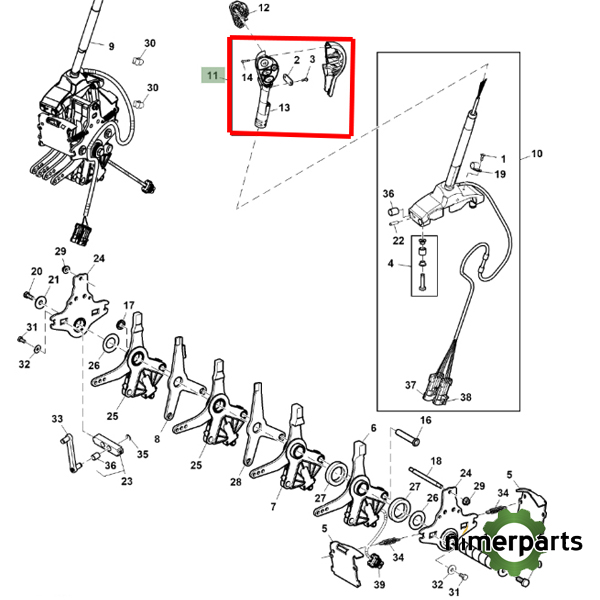 AL179242 - POMO PALANCA CAMBIO AUTOQUAD JOHN DEERE - Nimerparts ...