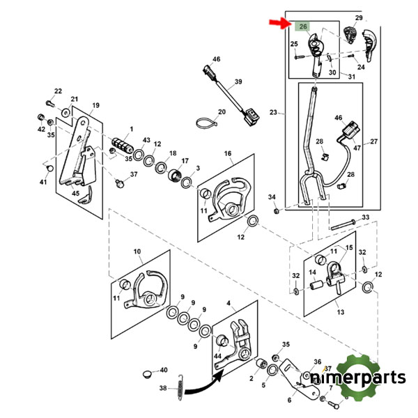 AL208412 - ASA PALANCA CAMBIO JOHN DEERE - Nimerparts - Repuestos ...