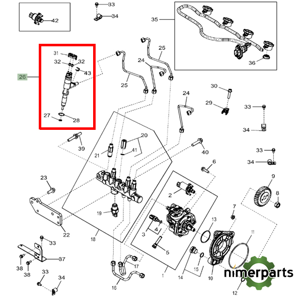 SE501925 - INYECTOR MOTOR 6030 C.R (DZ100212) REMAN JOHN DEERE ...