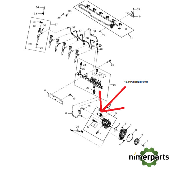 DZ111135 - VALVULA BOMBA INYECCION C R ORIGINAL JOHN DEERE - Nimerparts ...