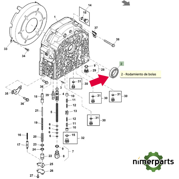 L224170 - Cap Caja Caja 6 7010 John Deere - Nimerparts - Spare parts ...