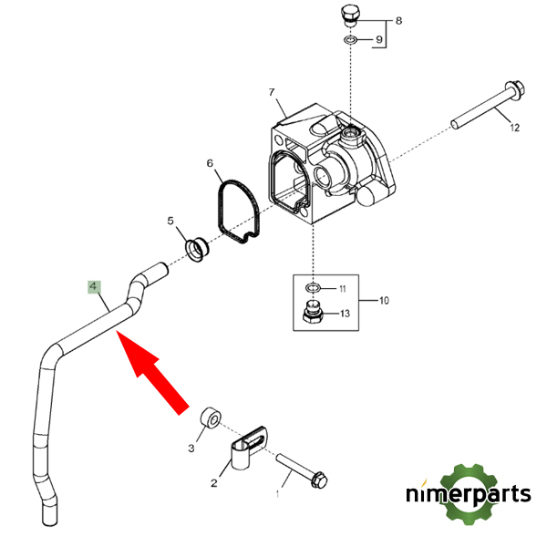 R501314 - TUBERÍA CAJA TERMOSTATO 6000 JOHN DEERE - Nimerparts ...