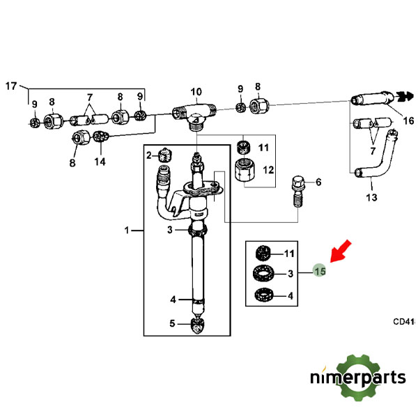 RE65201 - RE65201 JGO RETES INJECTOR - Nimerparts - Spare parts John Deere