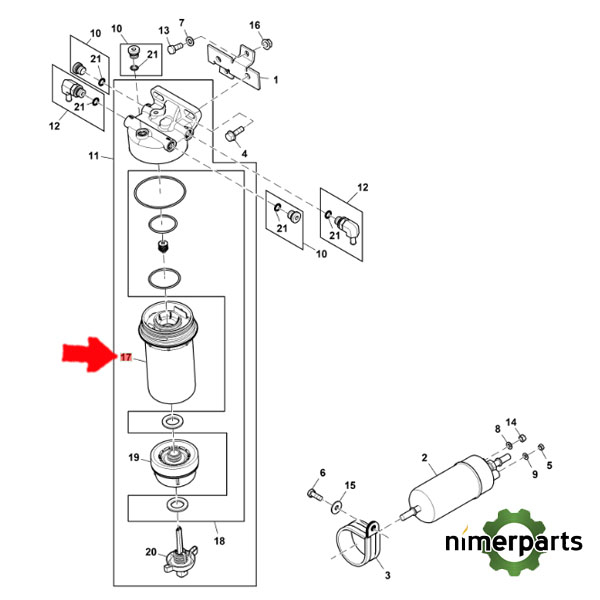 DZ115391 - PRIMARY FUEL OF MOTORS PHASE IV JOHN DEERE. - Nimerparts