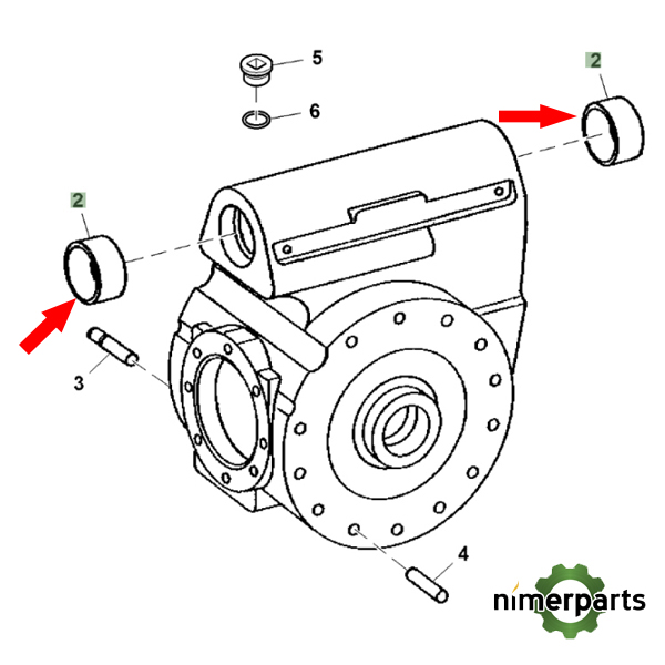 R125974 - CASQUILLO PUENTE DEL 8 8020 JOHN DEERE - Nimerparts ...
