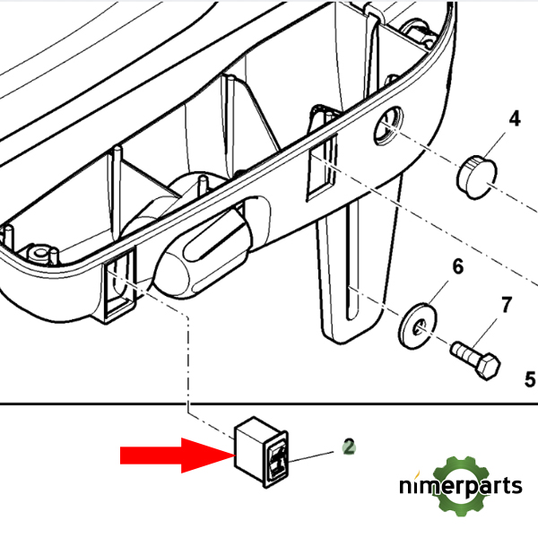 RE225257 - JOHN DEERE Height switch - Nimerparts - Spare parts John Deere