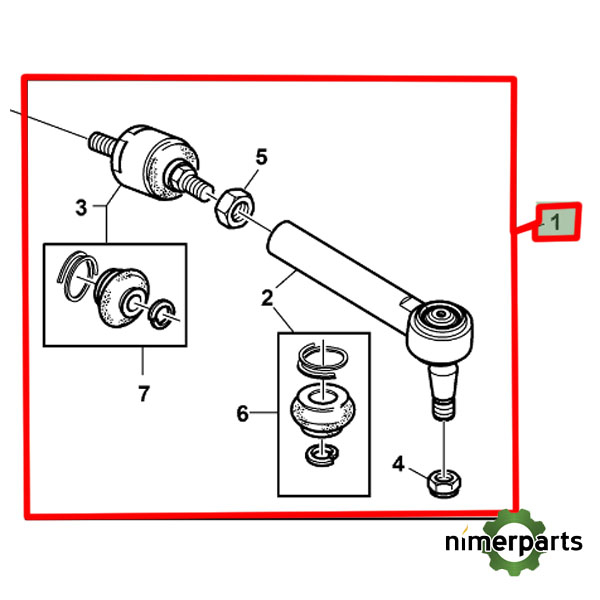 733.24.621.01 - CONJUNTO DE BARRA DE ACOPLE DANA PARA JOHN DEERE ...
