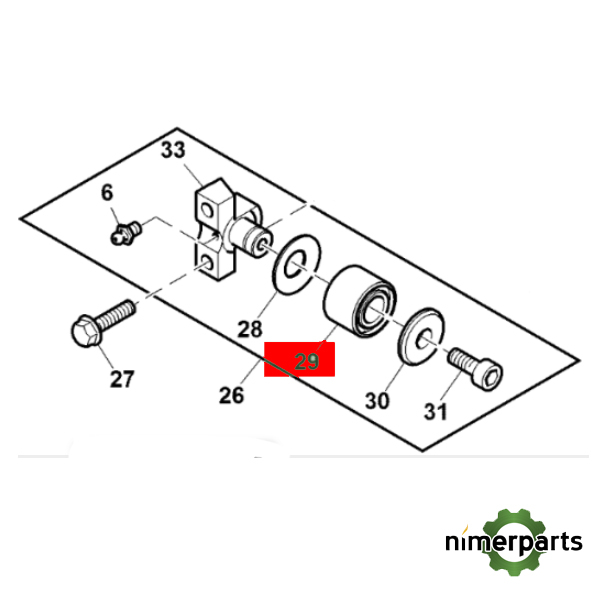 JXDE19475 - RODAMIENTO IMPULSOR CORTE 600 alternative by JOHN DEERE ...