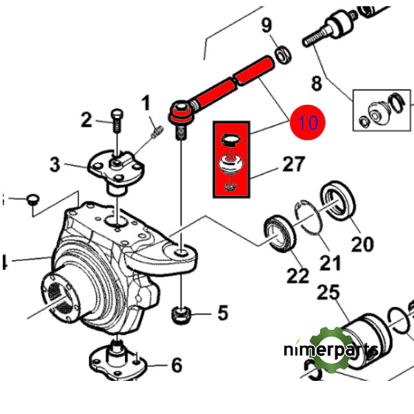 JXAL178288 - EXTREMO BARRA DIRECCION alternative by JOHN DEERE ...